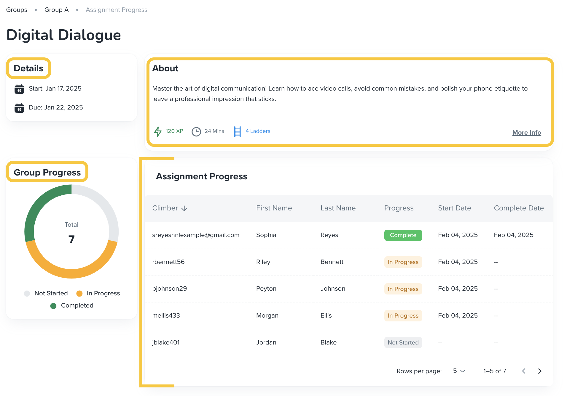 Track Assignment Completion